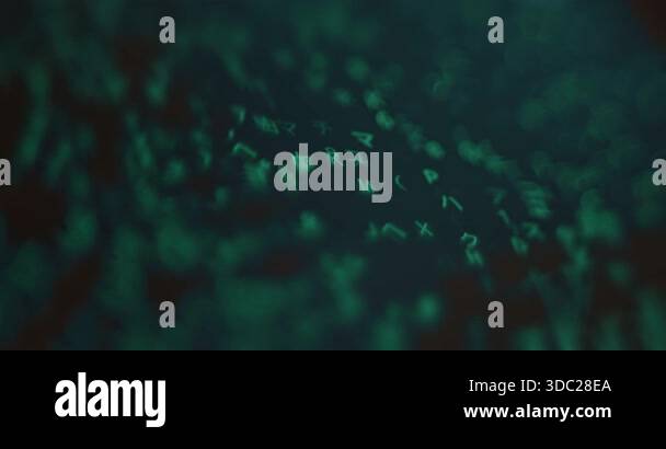 Falling green neon symbols on screen, selective focus Stock Video ...