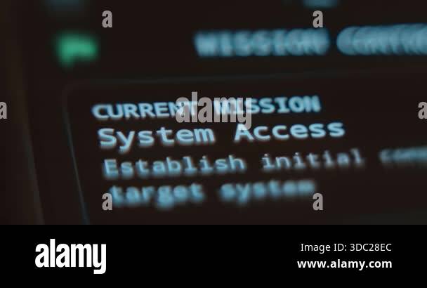 Current mission System Access, hacking concept Stock Video Footage - Alamy