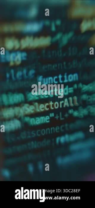 Computer screen with lines of code Stock Video Footage - Alamy