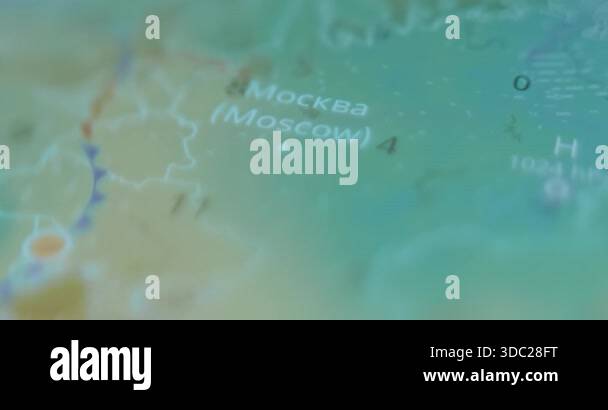 Weather map showing temperature in Moscow, Russia Stock Video Footage ...