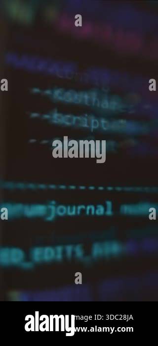 Colorful computer code on laptop screen Stock Video Footage - Alamy