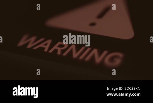 Red Warning sign, symbol for danger Stock Video Footage - Alamy