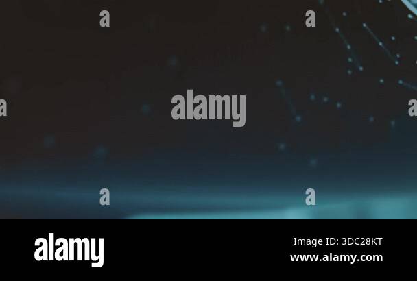 Digital field consisting of symbols and interconnected dots Stock Video ...