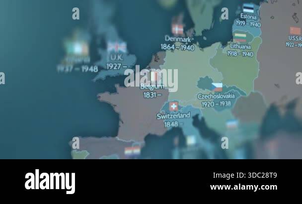 Map of Nazi Germany, territorial changes Stock Video Footage - Alamy