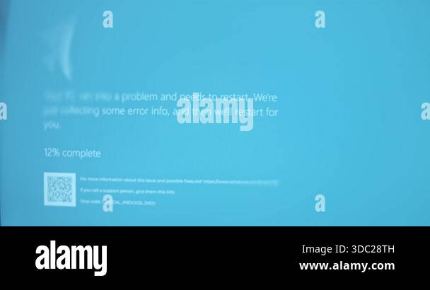 Blue Screen of Death, critical error screen Stock Video Footage - Alamy