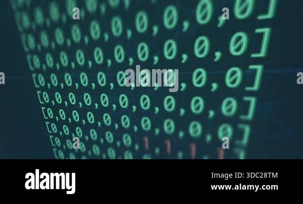 Binary code, representing data using 0 and 1 digits Stock Video Footage ...