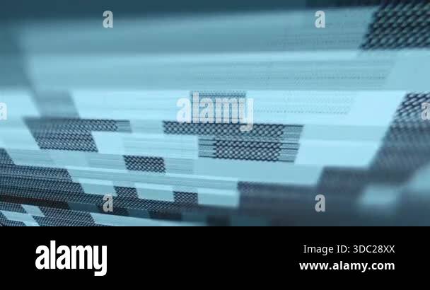 Glitching screen, static like pattern of broken lines Stock Video ...