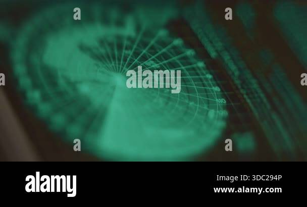 Radar screen within a futuristic user interface Stock Video Footage - Alamy