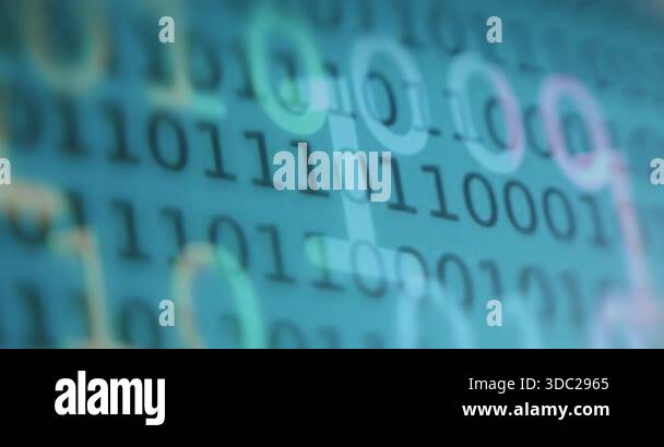 Binary code on computer screen Stock Video Footage - Alamy