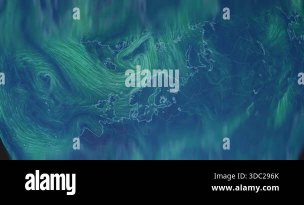 Weather map showing wind patterns over Europe Stock Video Footage - Alamy