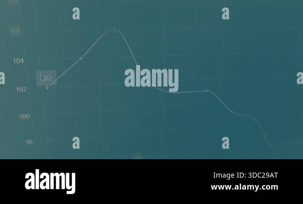 Line graph on a blue background Stock Video Footage - Alamy