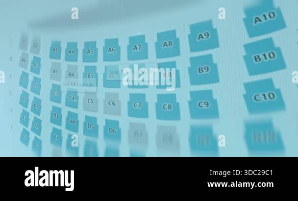 Digital seating chart for a reservation system Stock Video Footage - Alamy