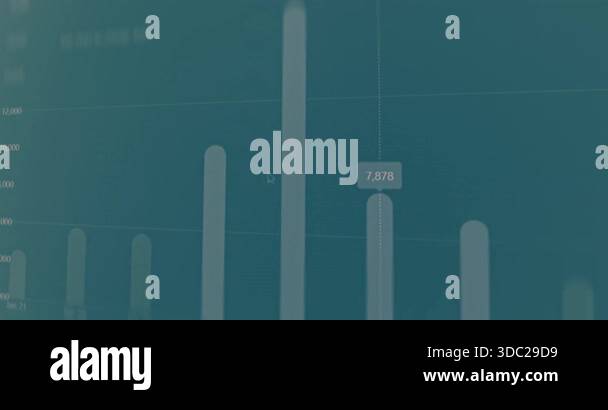 Data visualization on a bar chart Stock Video Footage - Alamy