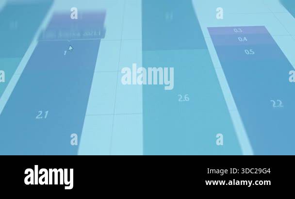 Bar chart with data visualization Stock Video Footage - Alamy