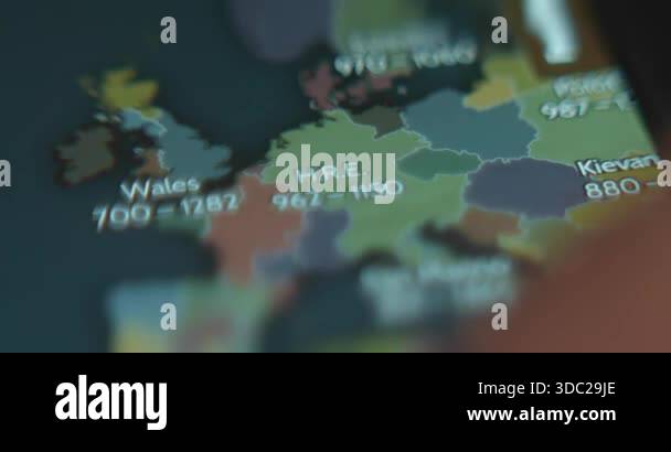 Changing map of Europe since year 700 AD Stock Video Footage - Alamy