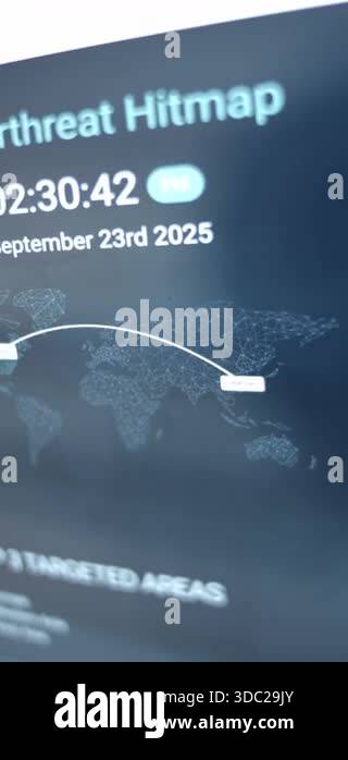 Real time world digital map of cyber attacks Stock Video Footage - Alamy