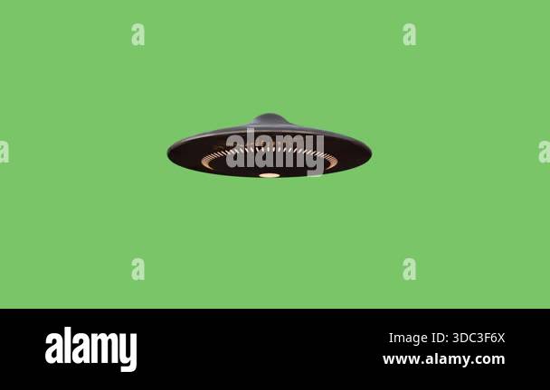 UFO Hovering With Green screen Stock Video Footage - Alamy