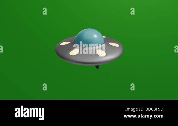 UFO Hovering With Green screen Stock Video Footage - Alamy