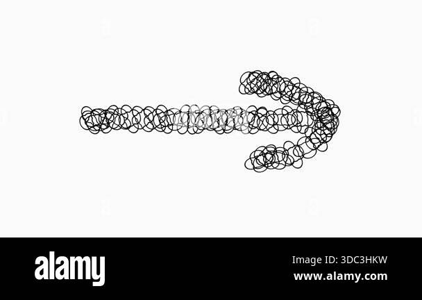 Hand Drawn Right Arrow Motion Stock Video Footage - Alamy