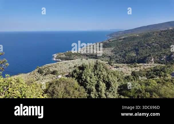 Amazing Landscape of Pelion Mountain, Thessaly, Greece Stock Video ...