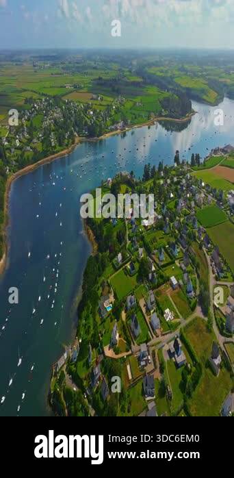 A beautiful view of coast of France. Aerial view of beautiful beach at ...