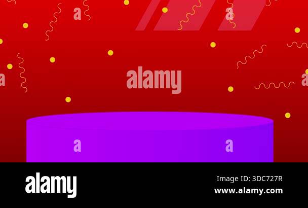 Mockup product display animation, cylinder pedestal podium. Stage ...