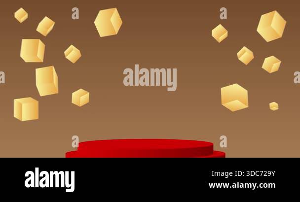 Mockup product display animation, cylinder pedestal podium. Stage ...