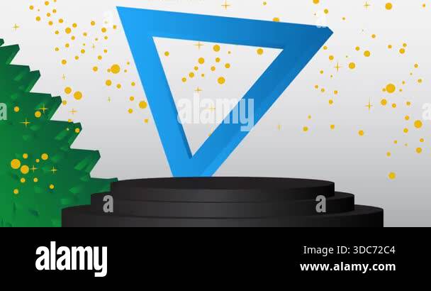 Mockup product display animation, cylinder pedestal podium. Stage ...