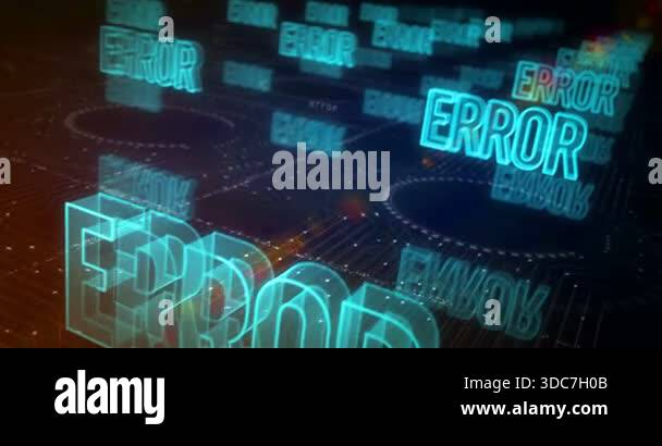 Error warning alert symbol abstract cyber concept. Digital technology ...