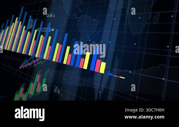 Big data digital technology charts and graphs diagram concept on ...