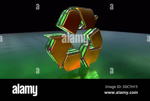 Recycling ecology and environment symbol 3d spectacular abstract ...