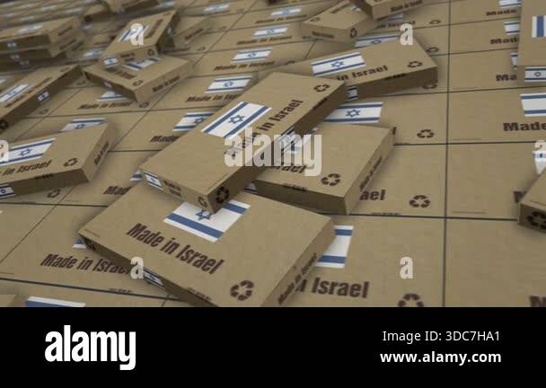 Made in Israel box production line. Israeli export import Cardboard ...