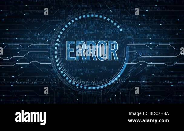 Error warning alert symbol abstract digital concept. Network, cyber ...