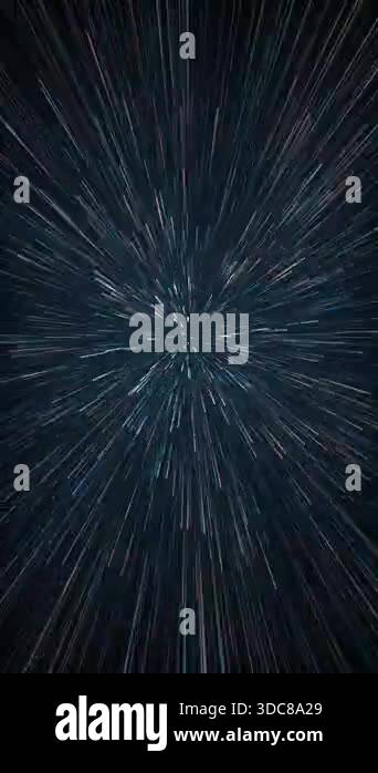 Abstract zoom in visuals of leading lines, neon beams in blue and red ...