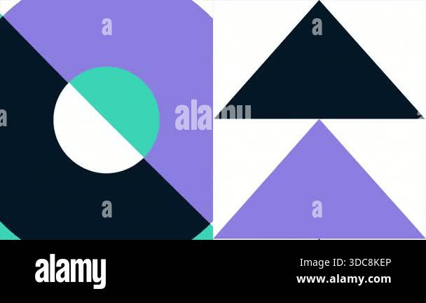 Animated Geometric pattern or background loop. 4K resolution geometric ...