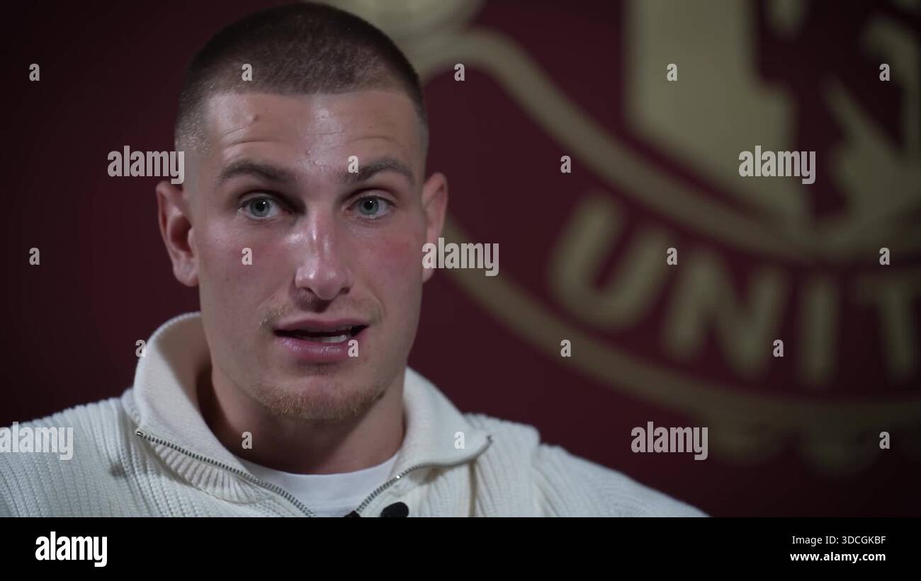 Rhys Bennett interview on suicide prevention Stock Video Footage - Alamy