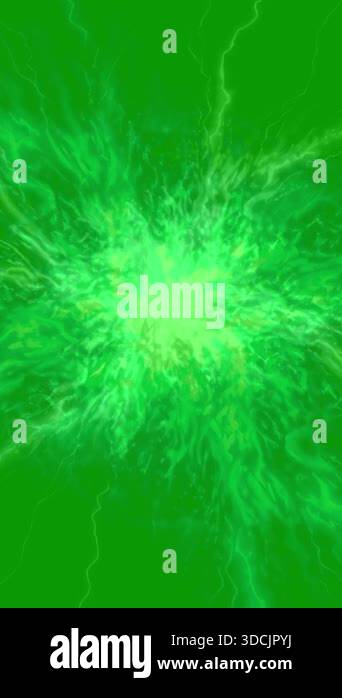 Dynamic Lightning and Brightness Effect Pulsating on Vertical Green ...