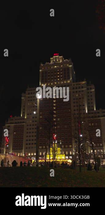 Madrid, Spain, Christmas, 12-14-2025: The historical Edificio Espana ...