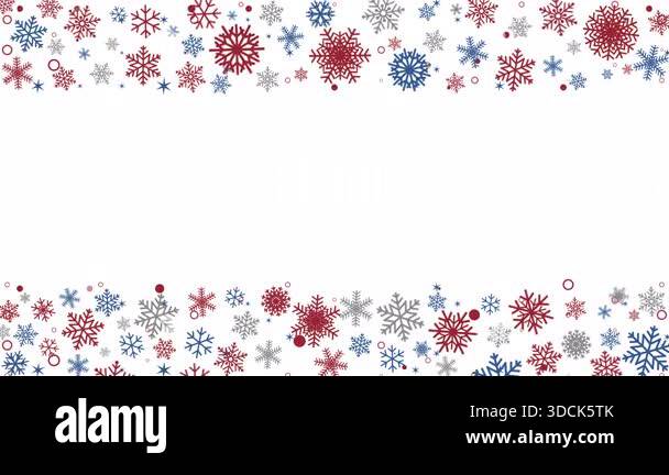 Snowflakes and stars in white, gold, and blue arranged along bottom ...