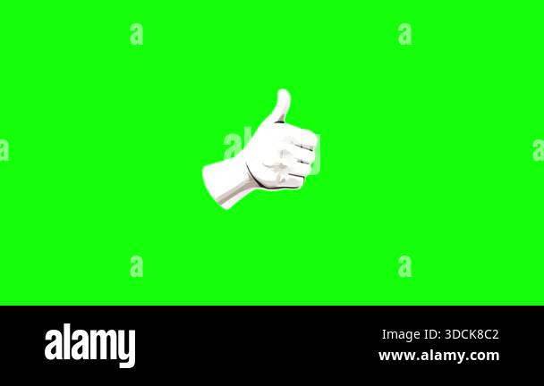 Animated Thumbs Up Green Screen | Social Media Like Gesture | Chroma ...
