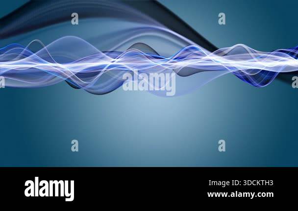 Fantastic video animation with particle wave object in slow motion and ...