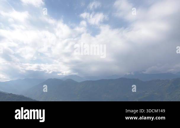 Time lapse video of clouds passing over great Himalayan mountains ...