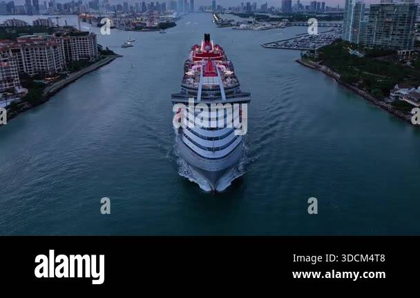 Miami, Florida, USA - July 11, 2025: Cruise ship tour. Travel at sea ...