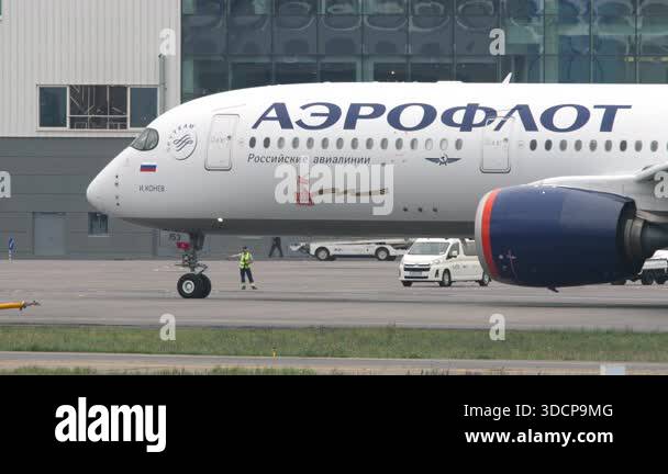 ALMATY, KAZAKHSTAN - JUNE 26, 2025: Aeroflot Airbus A350, RA-73153 at ...