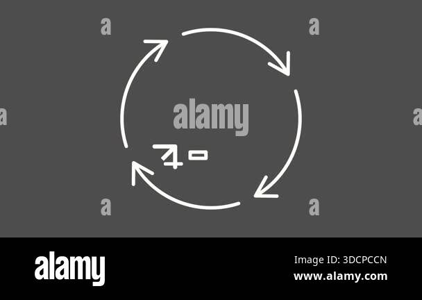 Statistics improvement white line animation. Efficiency growth animated ...