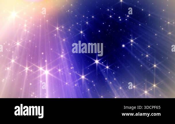 Colorful twinkle stars and light rays floating in space 4k animation ...