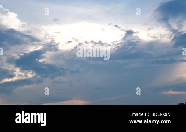 Storm Clouds Moving in Time Lapse with Cloudy Landscape with Summer ...