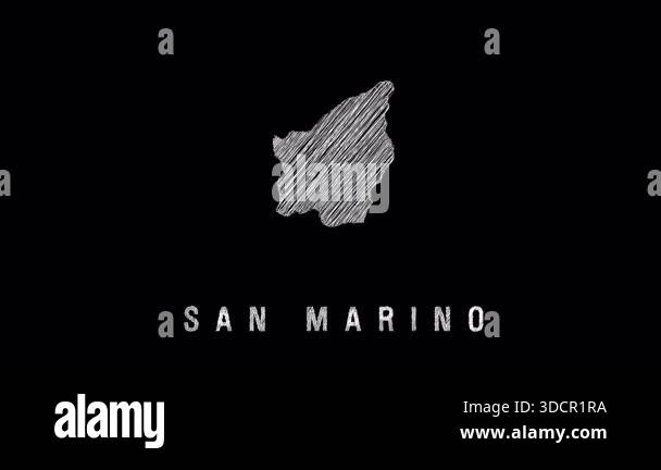 Hand drawn animated pencil sketch revealing geographic contours of san ...