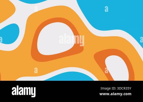 Abstract organic shapes in orange, blue, and white. Suitable for ...