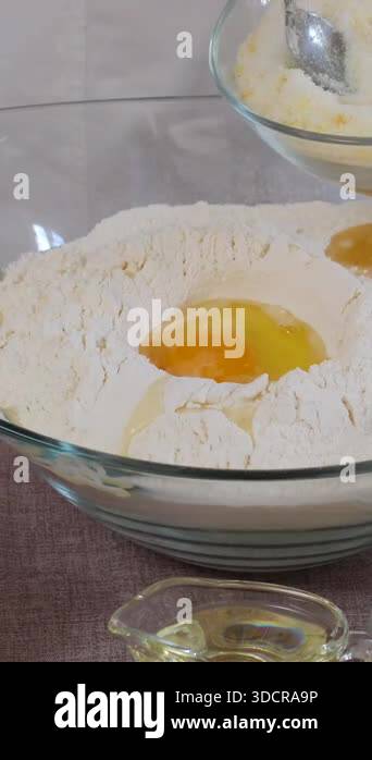 process of making homemade cruffins. Rolling yeast dough, adding butter ...
